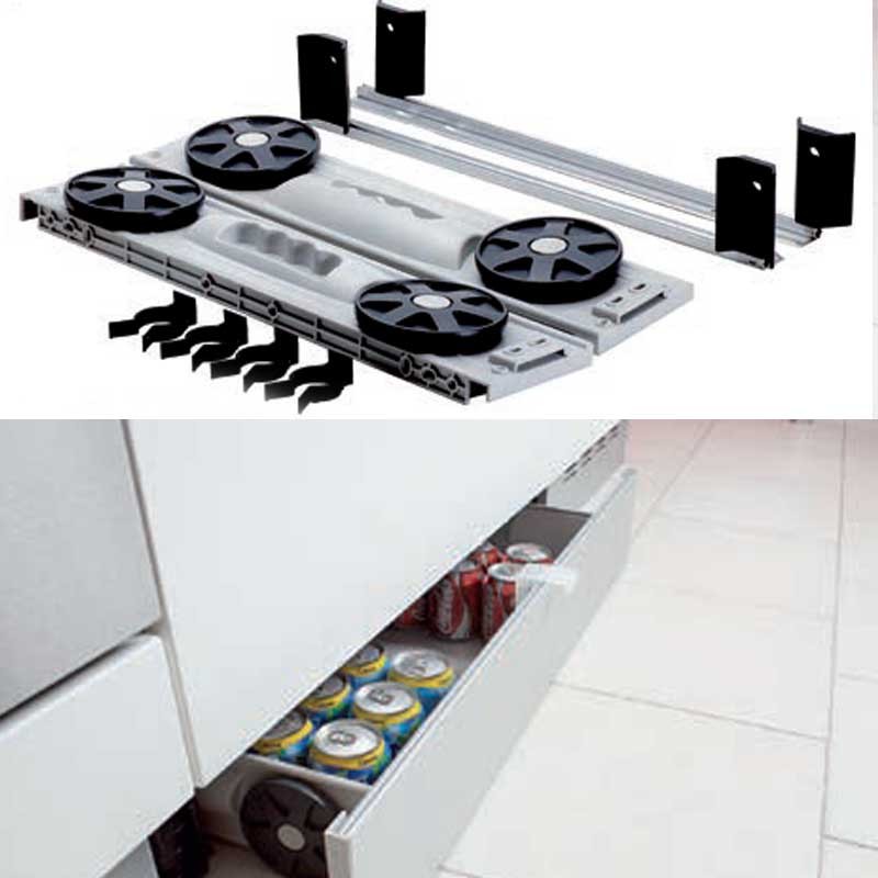 Herrajes de Cajon para Zocalo sobre Ruedas | Cucine Oggi V6018